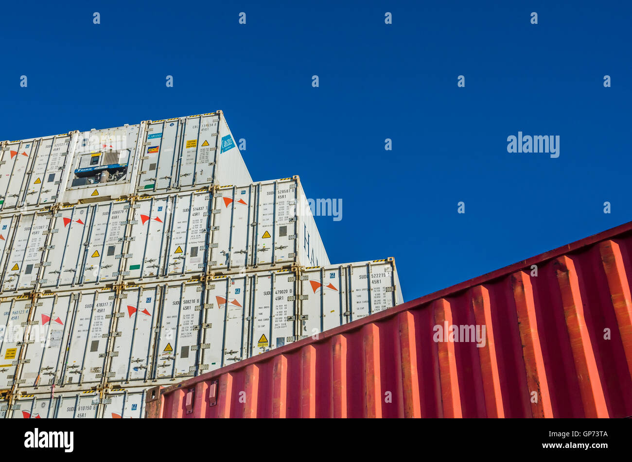 Pile Of Shipping Containers High Resolution Stock Photography and ...