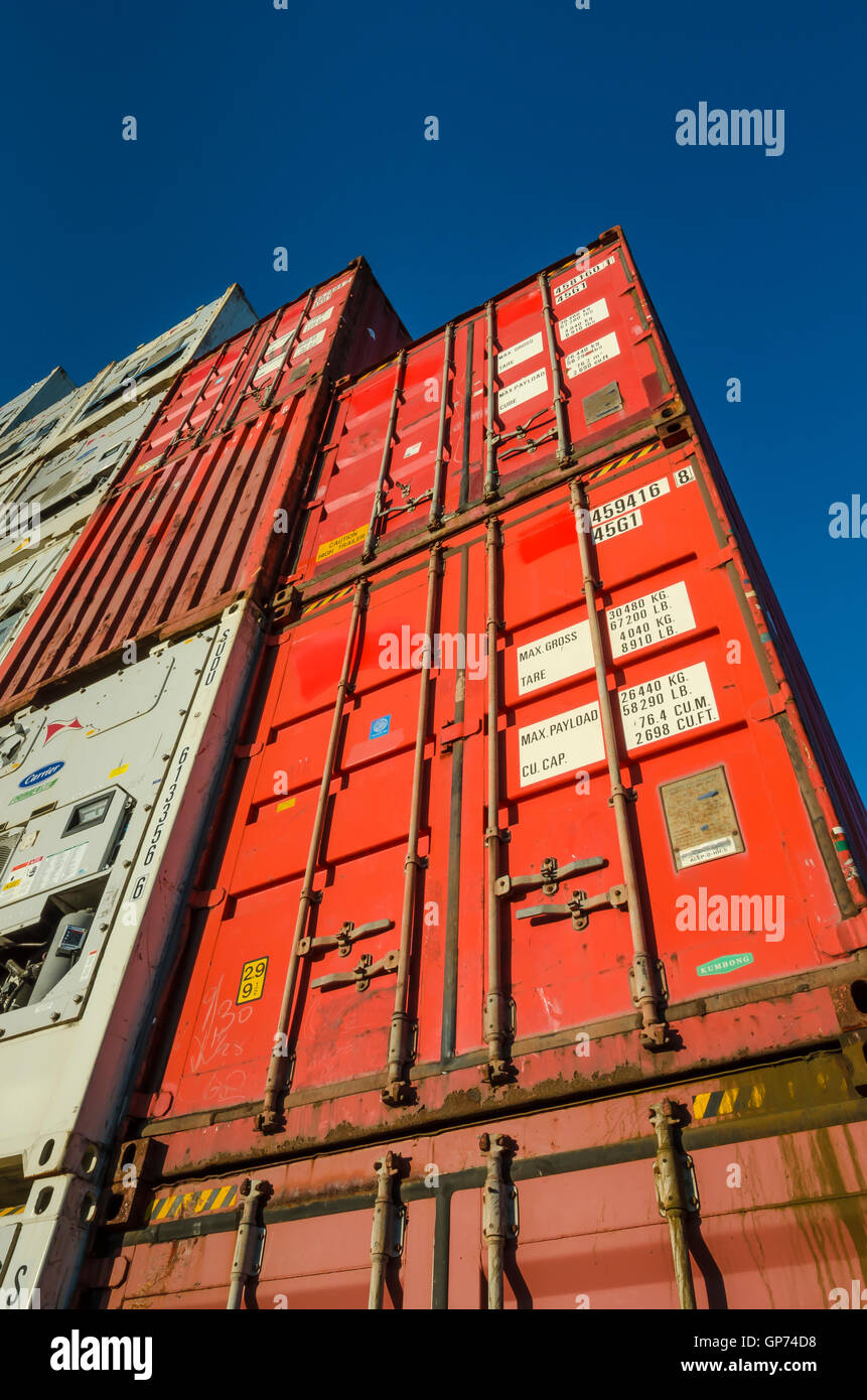 Wall Of Shipping Containers High Resolution Stock Photography and ...