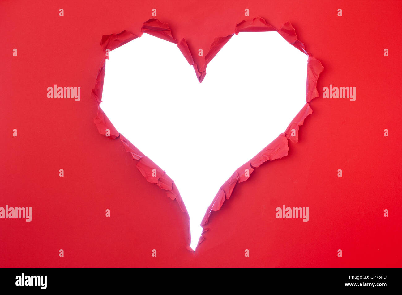 Heart with red frame and white background Stock Photo - Alamy
