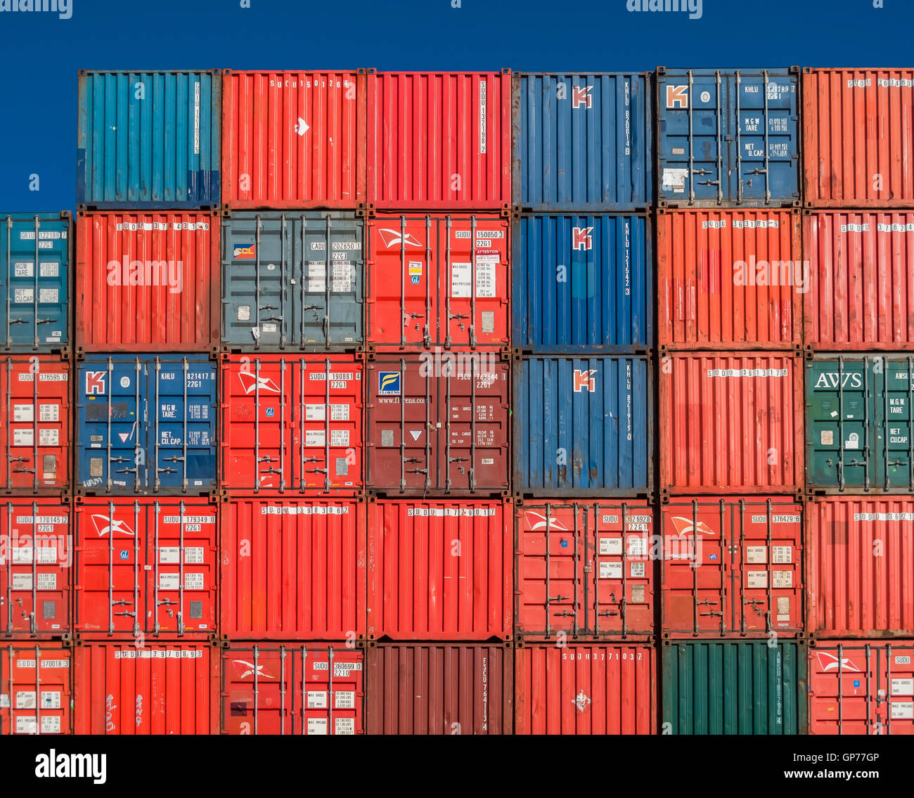 Stacked Shipping Containers High Resolution Stock Photography and ... Stacked Shipping Containers High Resolution Stock Photography and ...