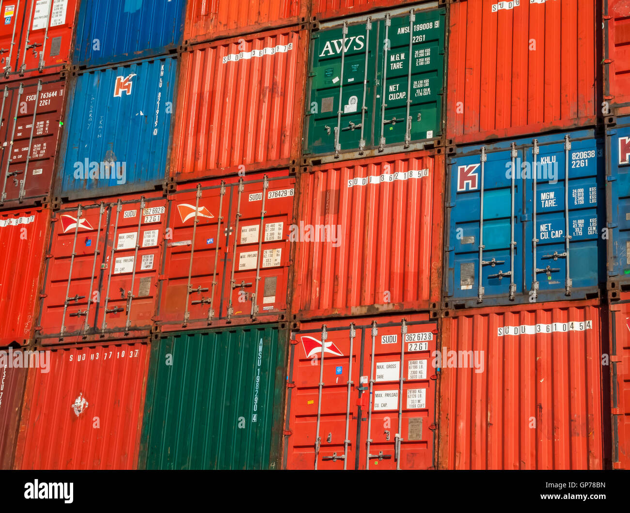 Wall Of Shipping Containers High Resolution Stock Photography and ...