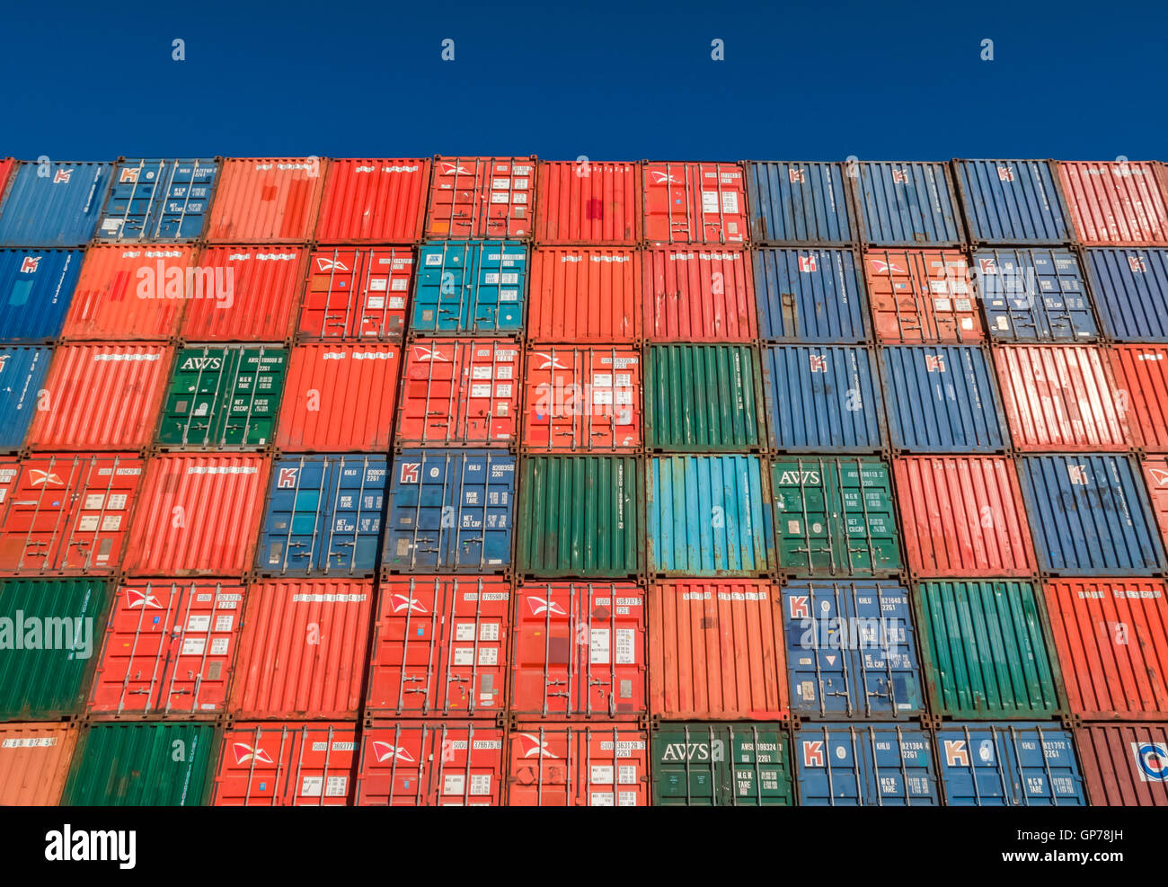 Wall Of Shipping Containers High Resolution Stock Photography and ...