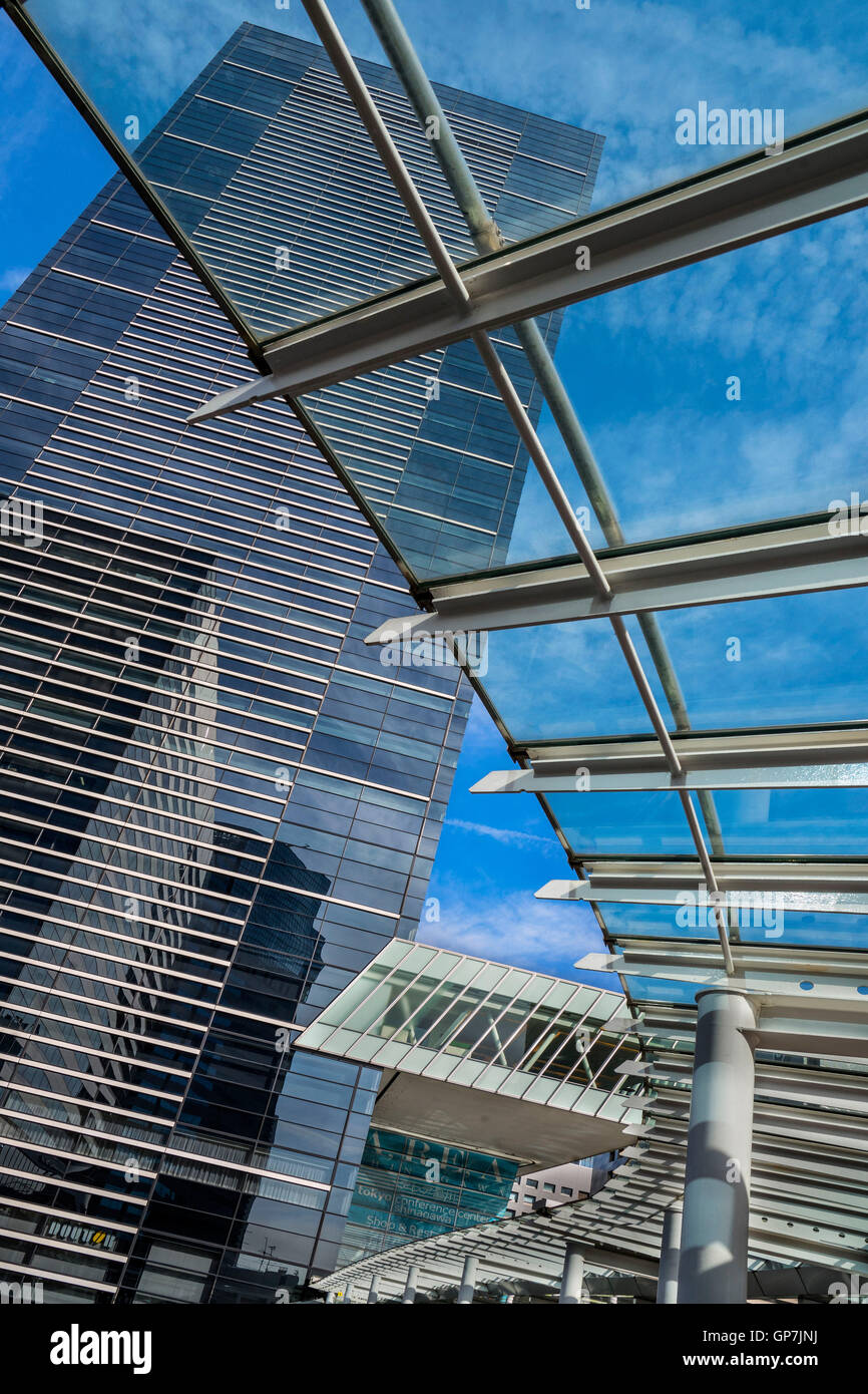 Glass panelled high rise buildings in tokyo, japan Stock Photo - Alamy