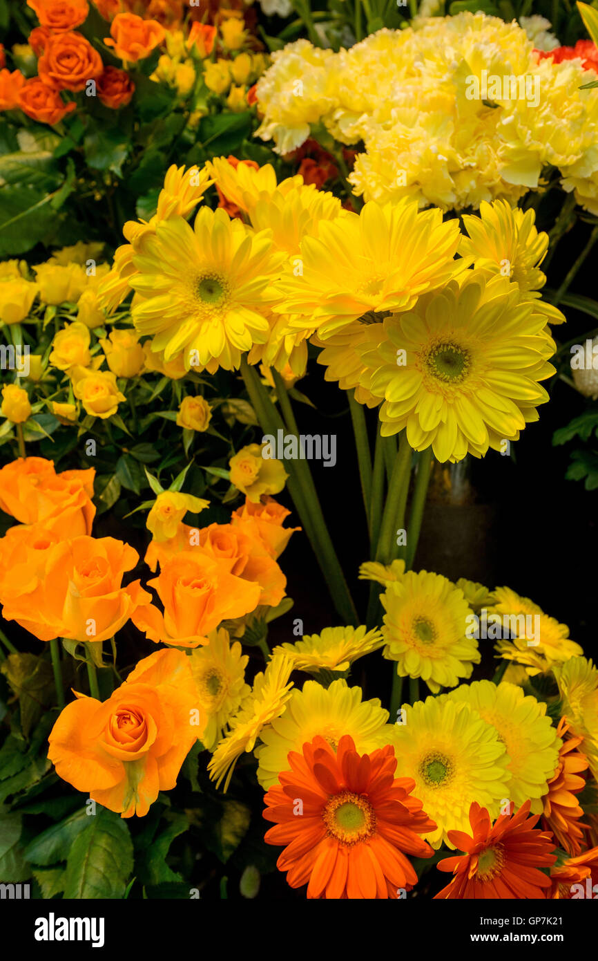 Assorted fresh flower florist shop, tokyo, japan Stock Photo - Alamy