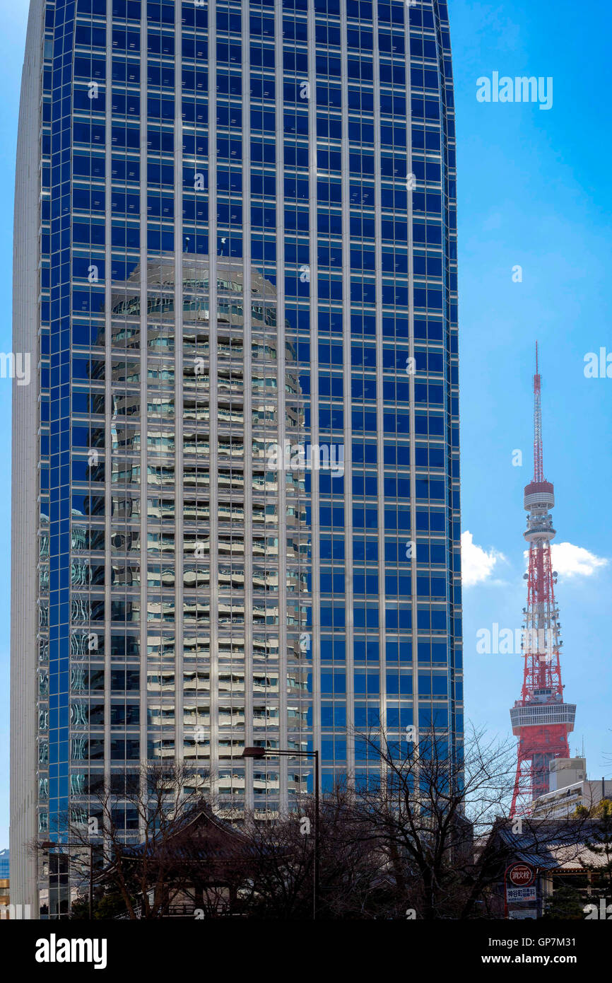 High rise skyscraper skyscrapers building buildings leafless tree hi ...