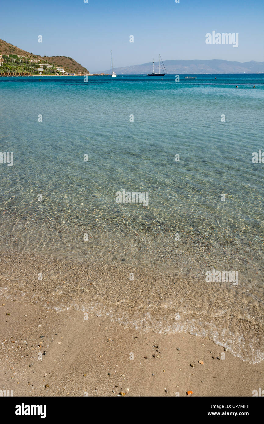 Turqoise crystal waters of Akyarlar in Bodrum,Aegean Coast of Turkey ...