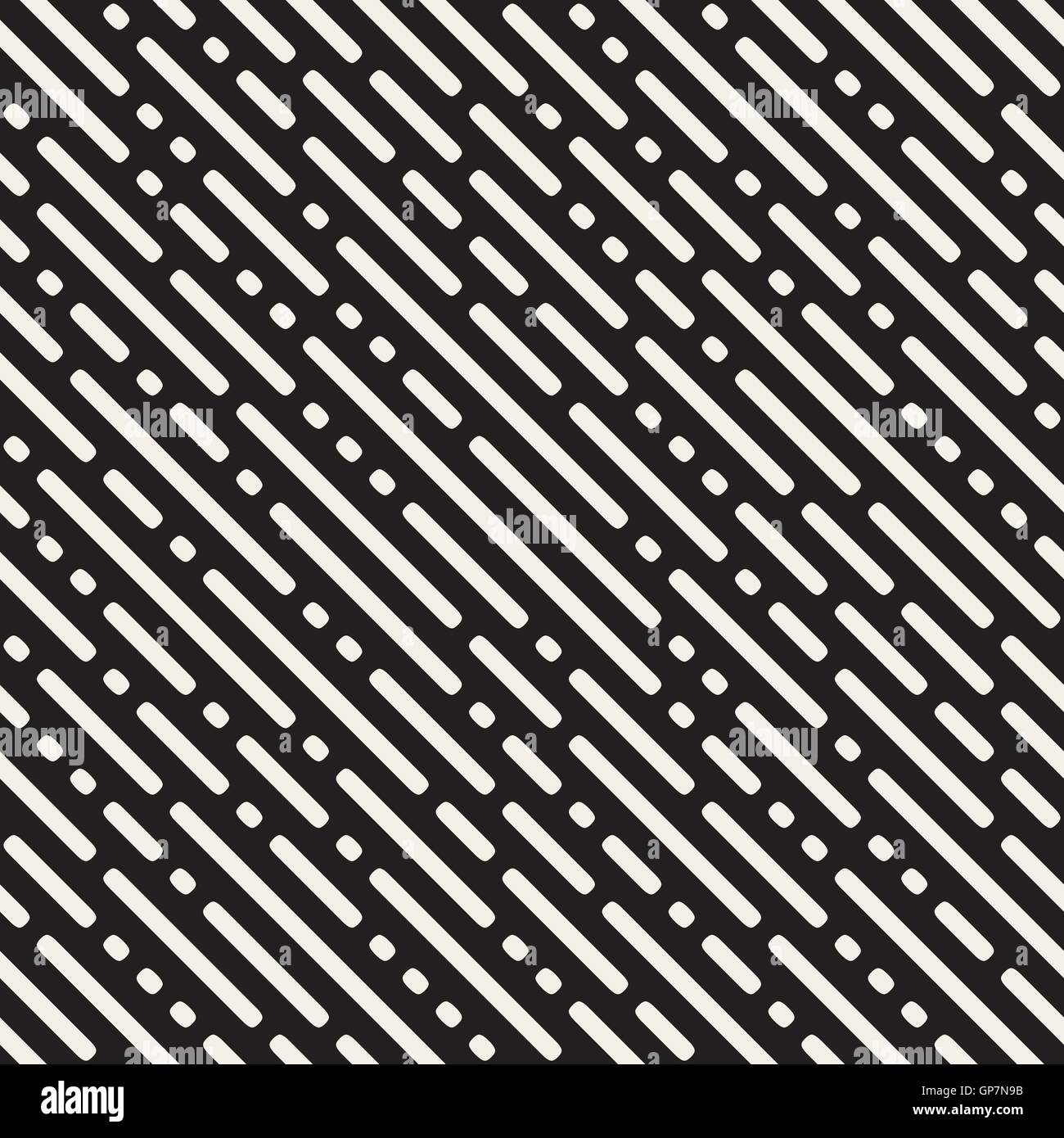 Vector Seamless Irregular Rounded Dash Diagonal Lines Pattern Stock ...
