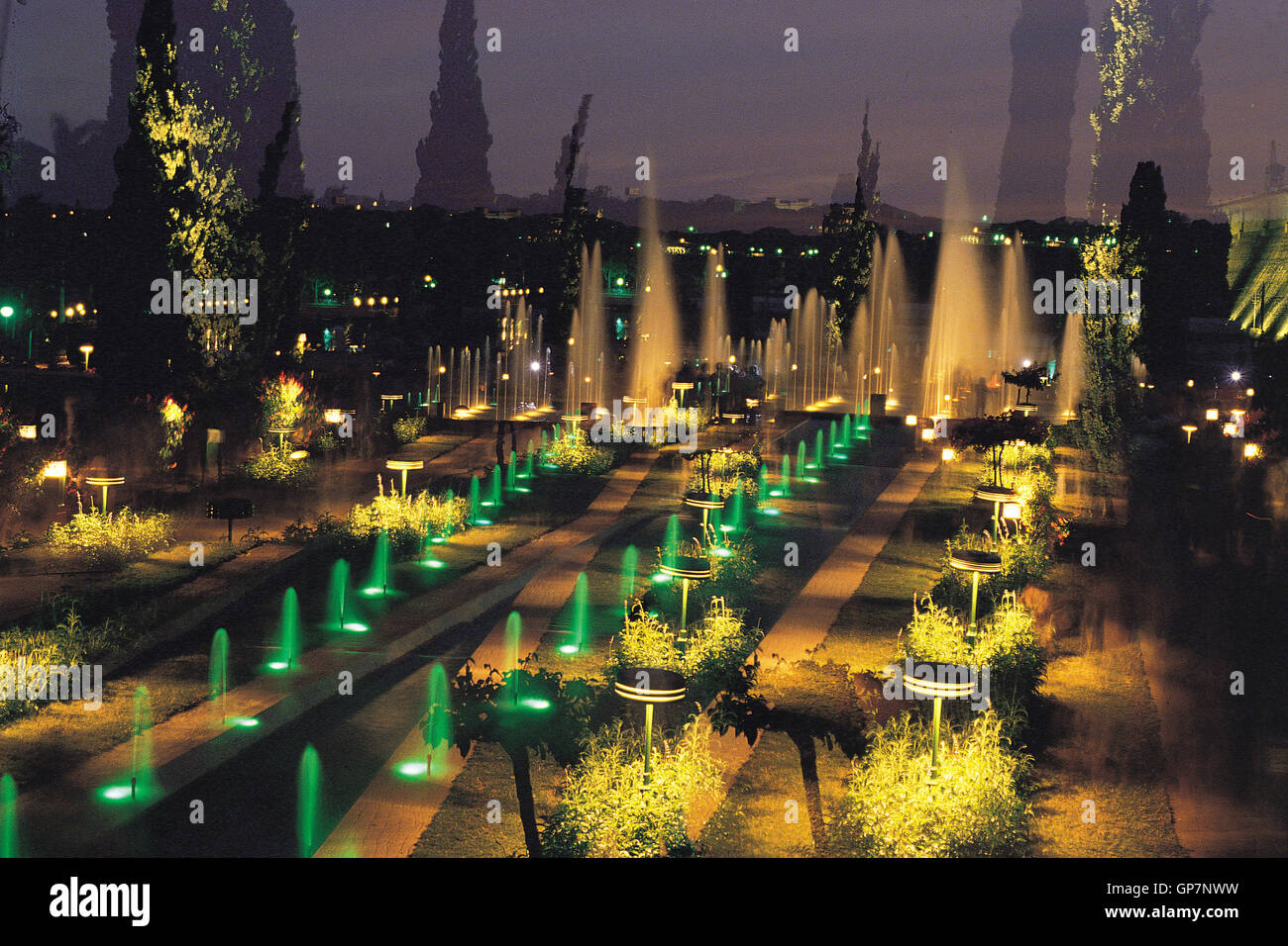 Illuminated brindavan gardens mysore karnataka india asia Stock Photo ...