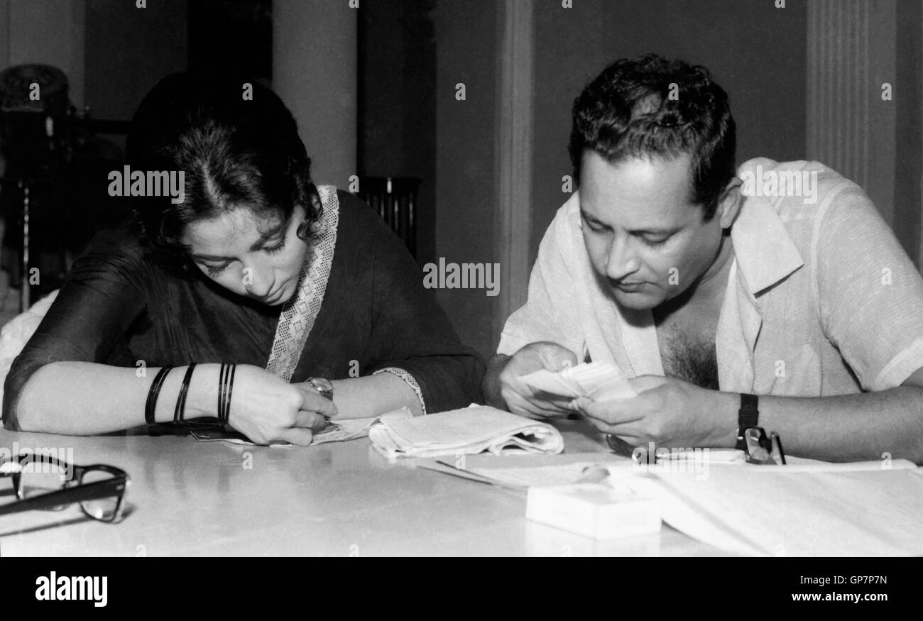 Indian, bollywood film director, guru dutt and mala sinha, india, asia ...