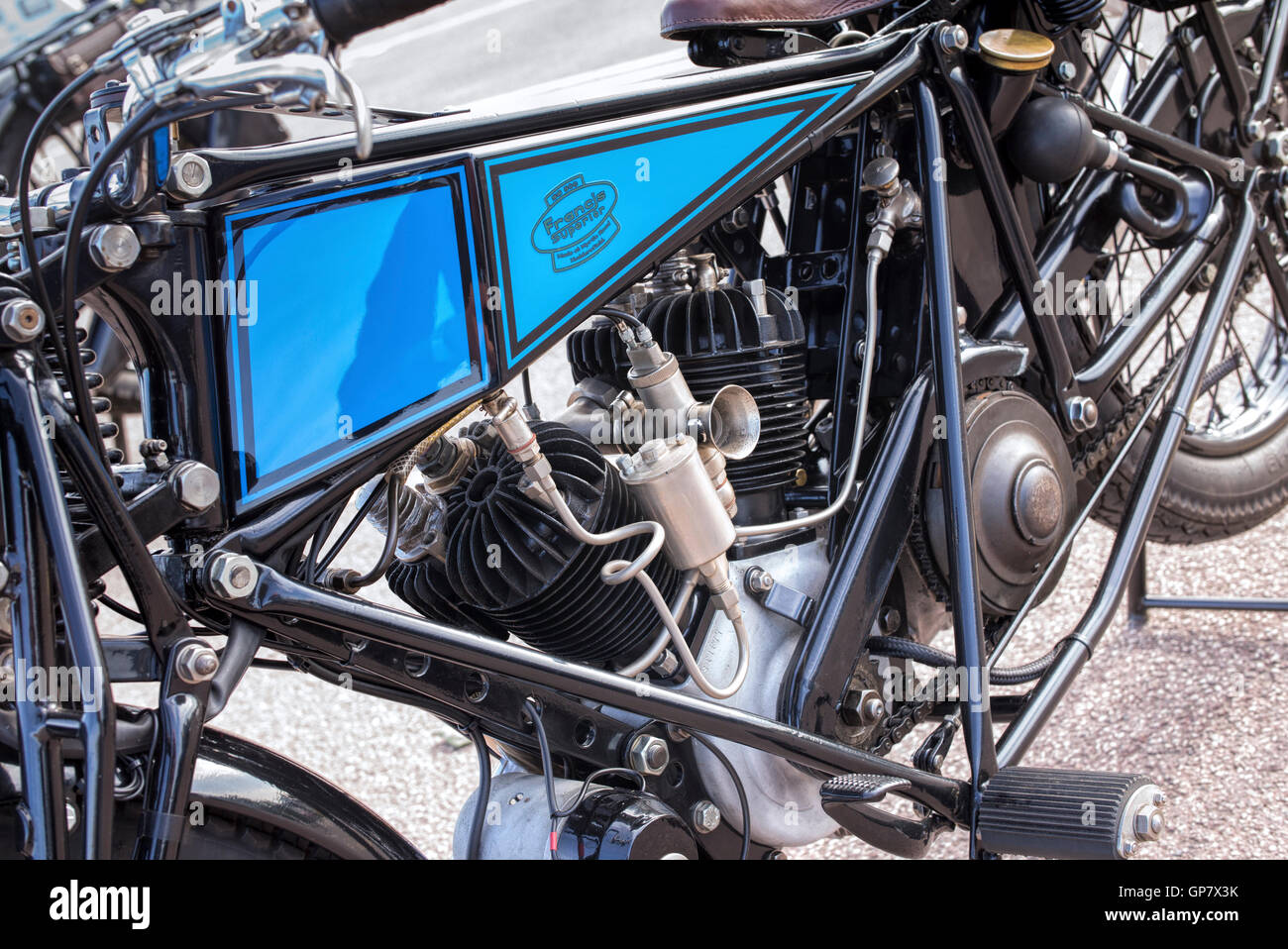 Francis Superior Motorcycle. Custom British Motorcycle at VMCC Banbury ...