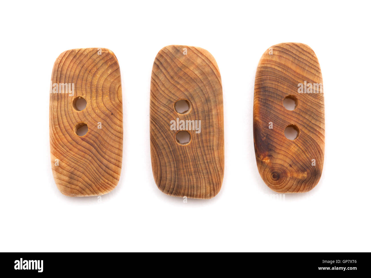 handmade wooden buttons isolated on white Stock Photo - Alamy