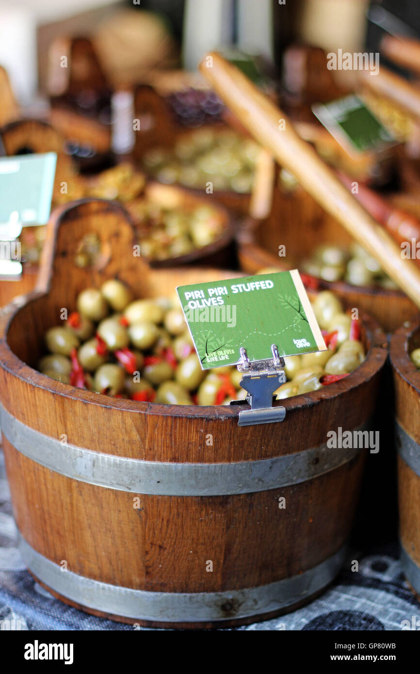 Olives at a market Stock Photo - Alamy