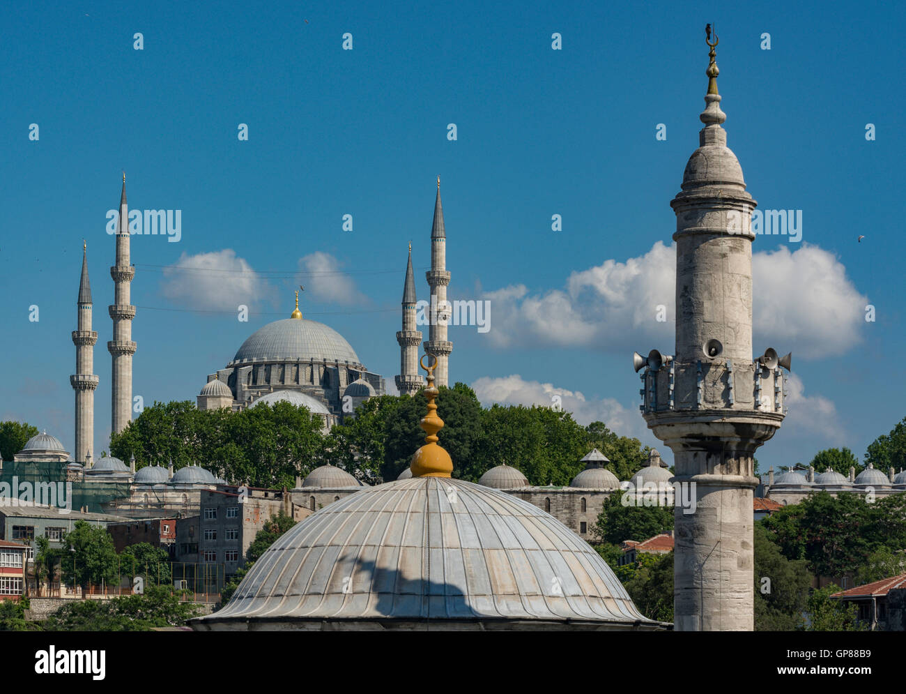 Sebsefa Hatun and Suleymaniye mosques in Istanbul,Turkey Stock Photo ...