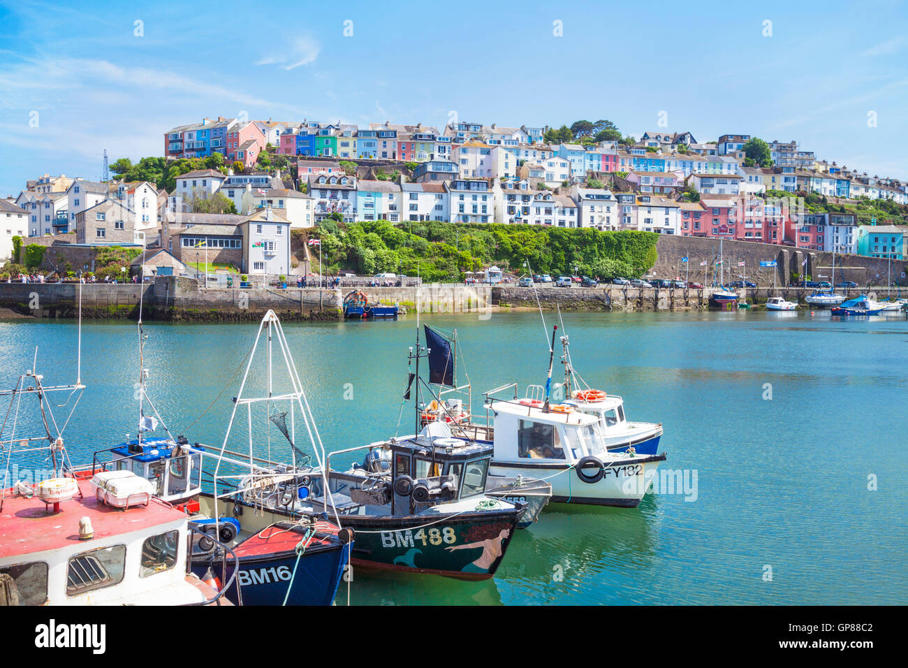 Brixham devon harbour fishing boats boats hi-res stock photography and ...