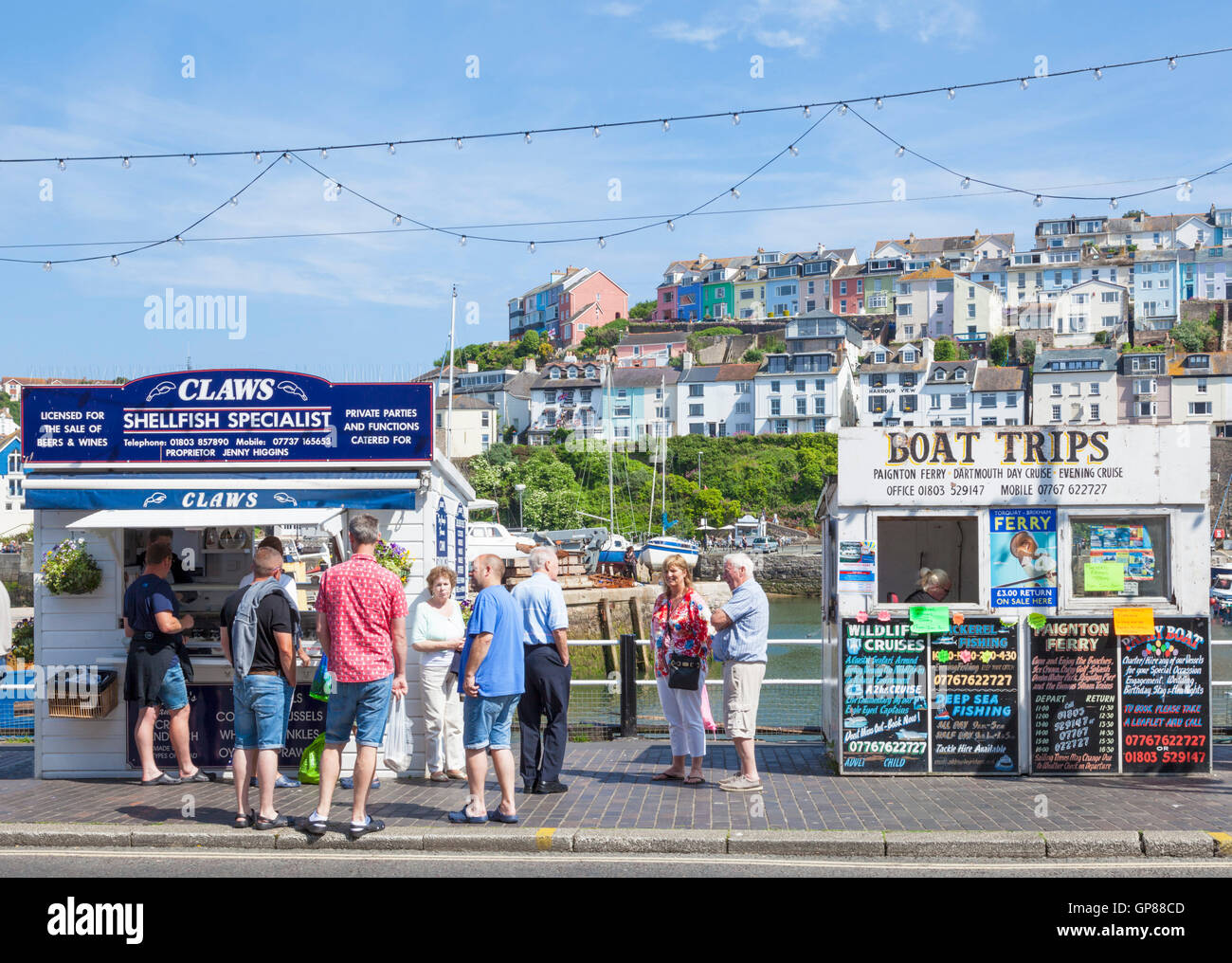 Brixham shellfish stall hi-res stock photography and images - Alamy