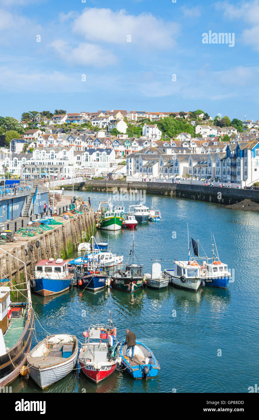Brixham Harbour Brixham Devon Fishing boats on Brixham Quay Brixham ...