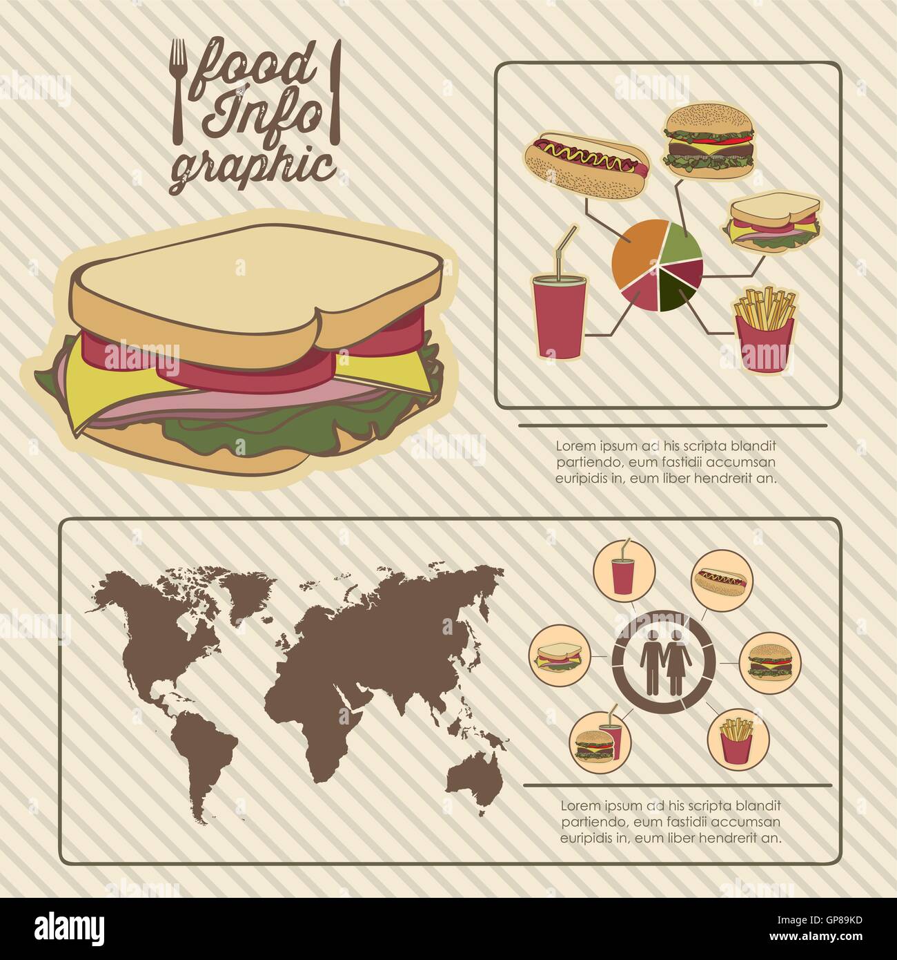 World map food drinks hi-res stock photography and images - Alamy
