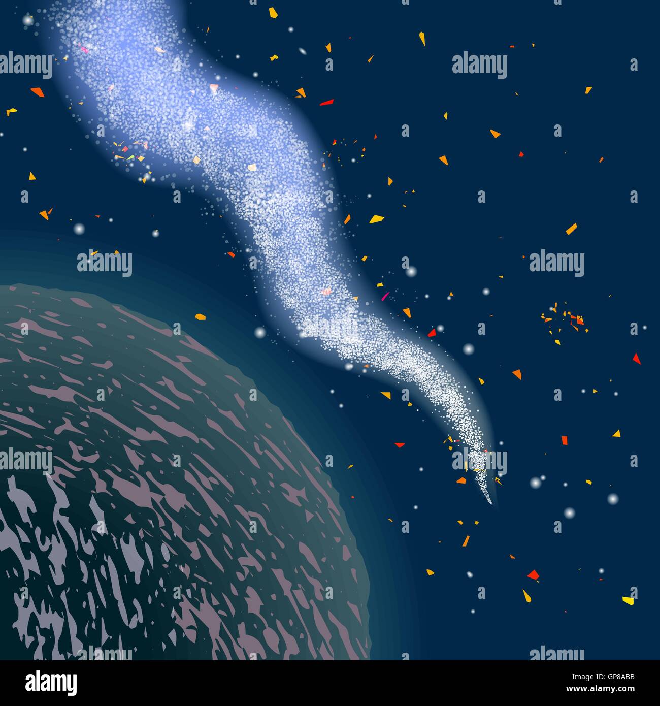 Milky way in background Stock Vector Images - Alamy