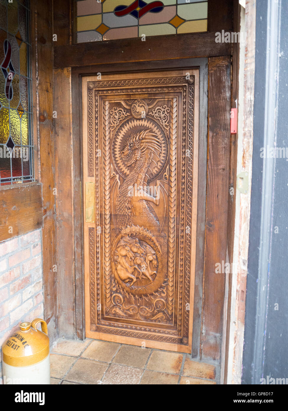Game of Thrones Door in Ballintoy's Fullerton Arms. The door was made ...