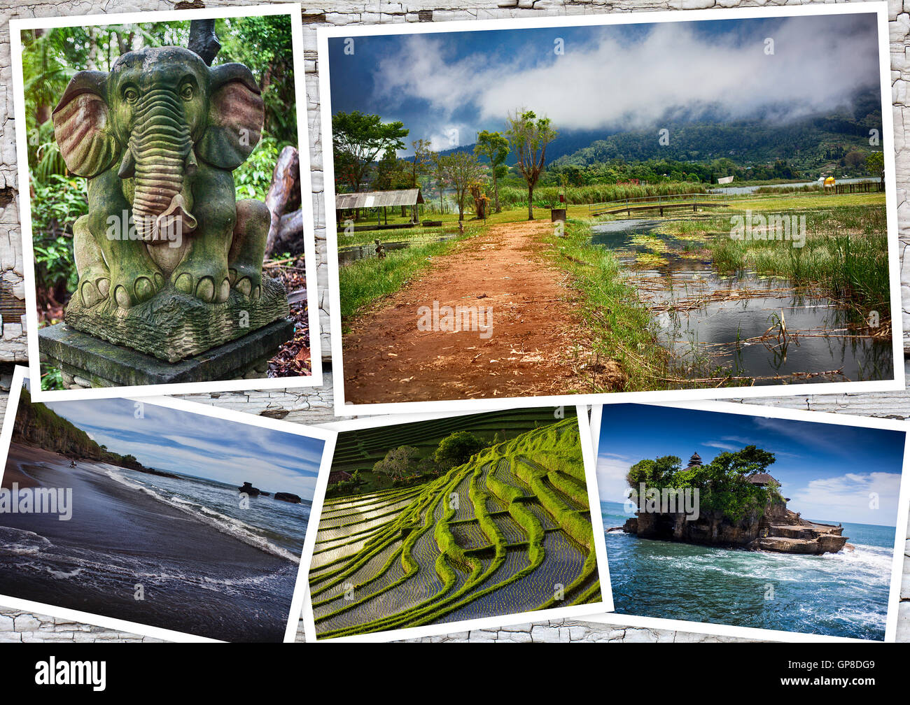 Indonesia theme collage Stock Photo - Alamy
