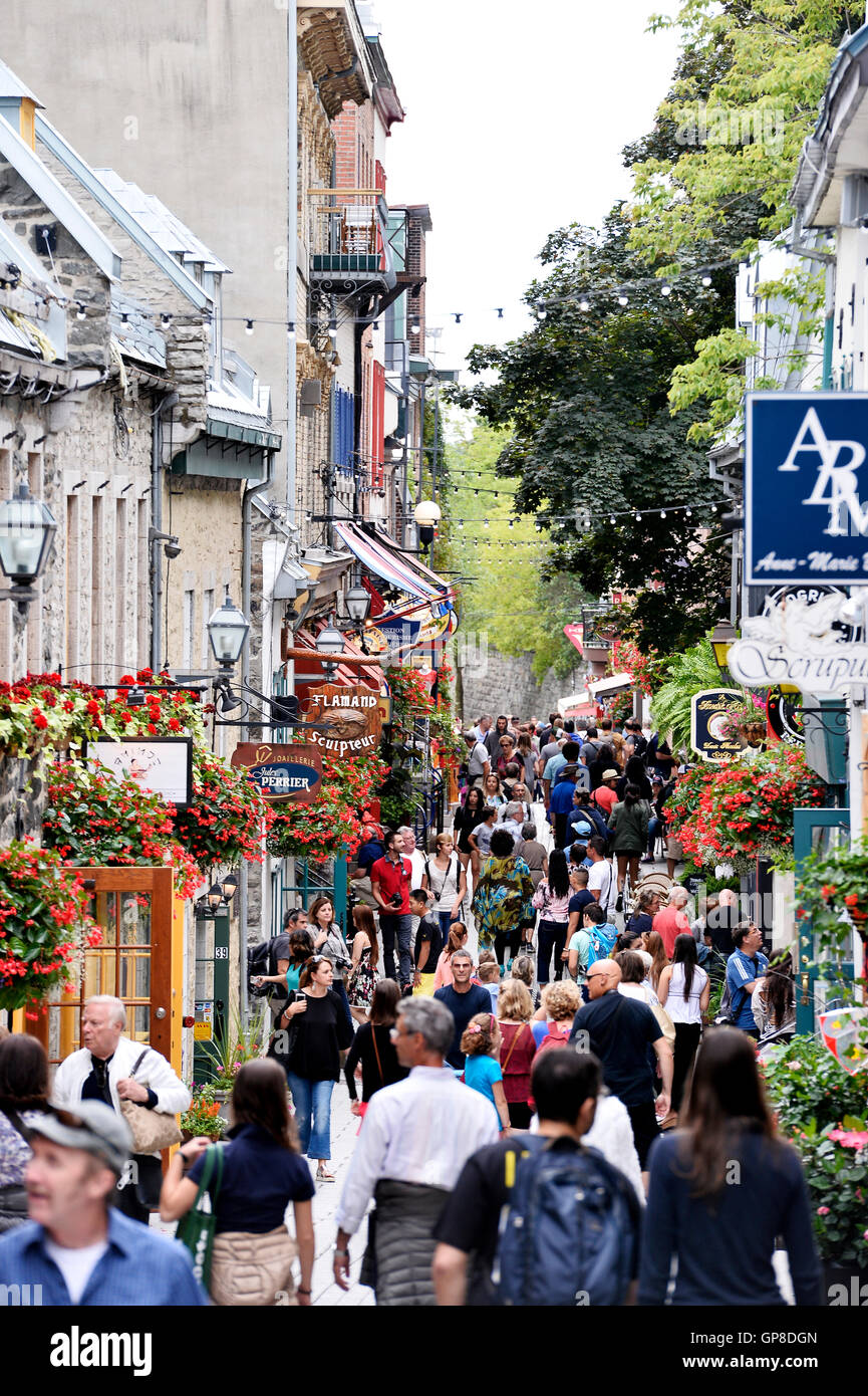 Rue Saint-Jean, Quebec, Canada Stock Photo - Alamy