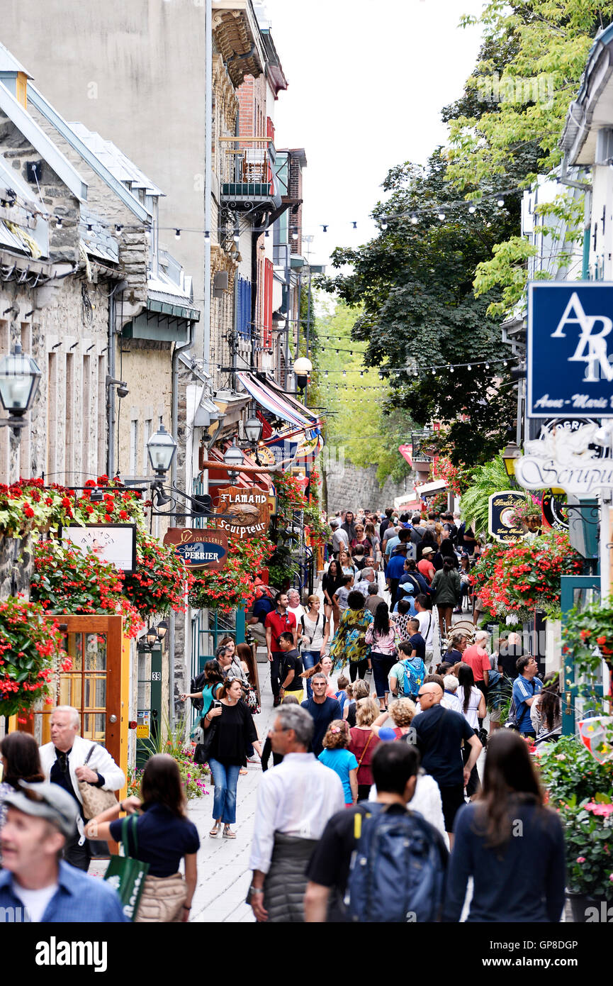 Rue Saint-Jean, Quebec, Canada Stock Photo - Alamy