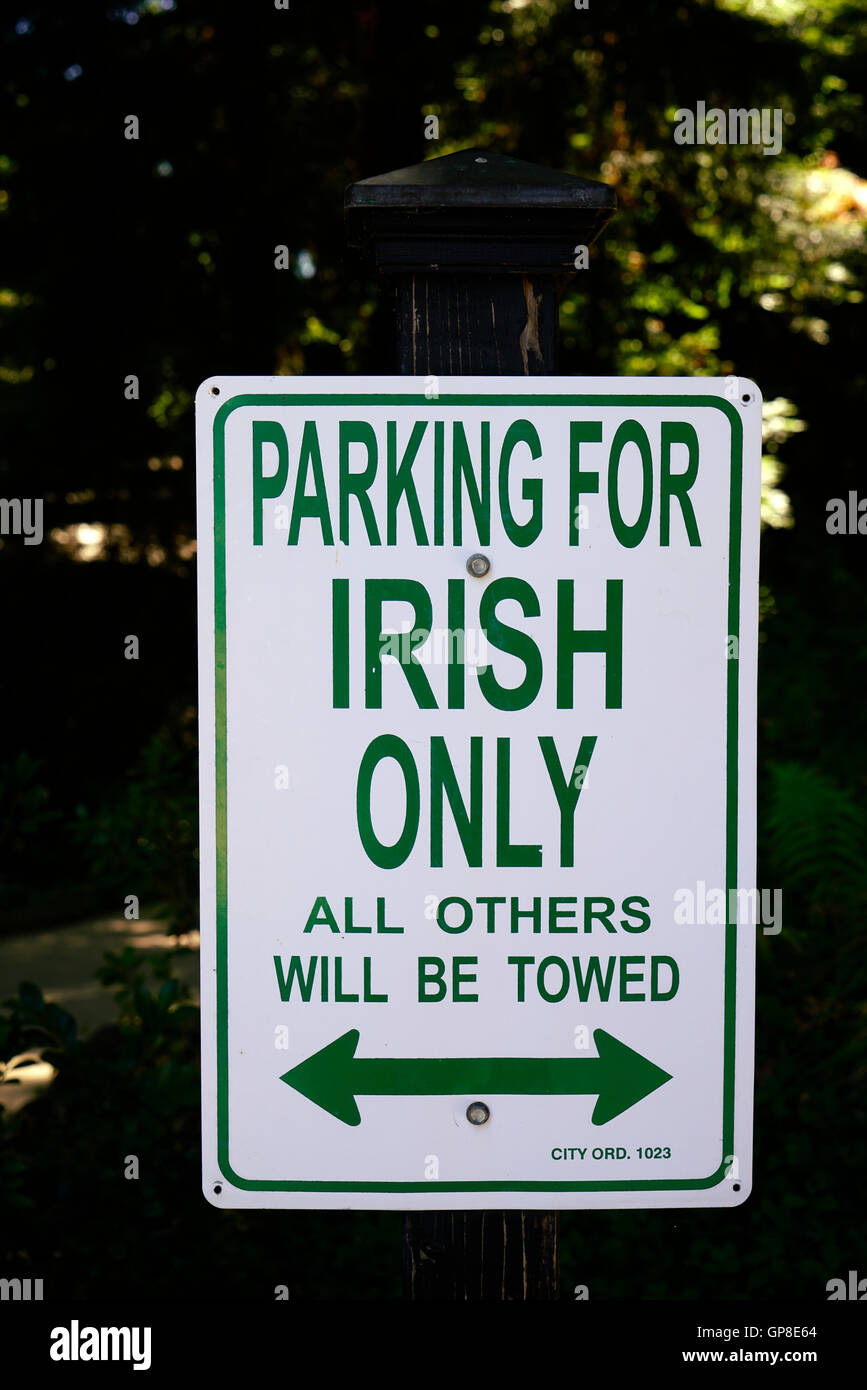 Parking for Irish Only sign in Chateau Montelena,Calistoga,Napa Valley ...