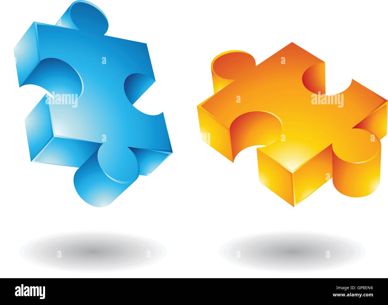 3d jigsaw puzzle icons isolated Stock Vector Images - Alamy