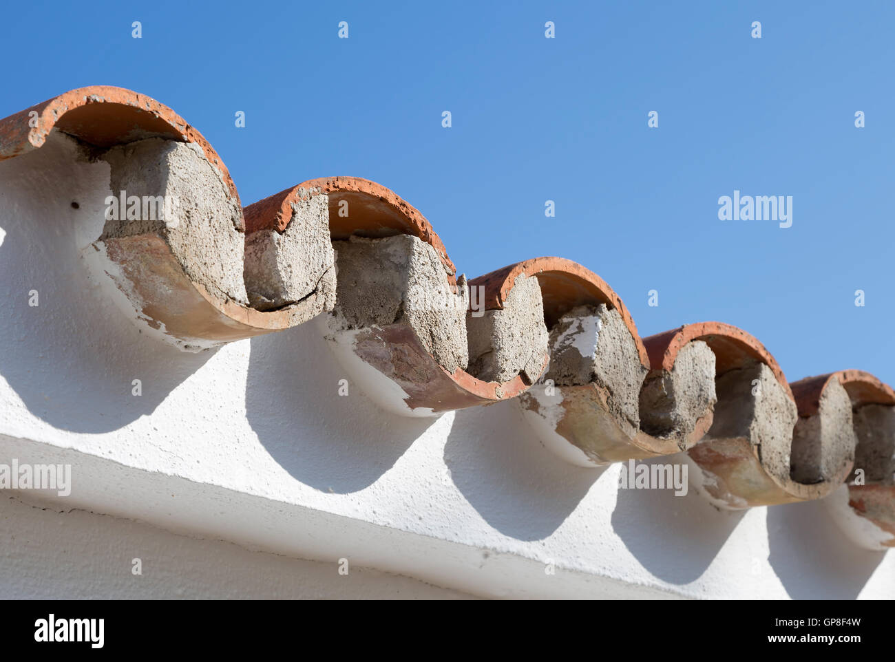 Typical roof construction on spanish property Stock Photo - Alamy