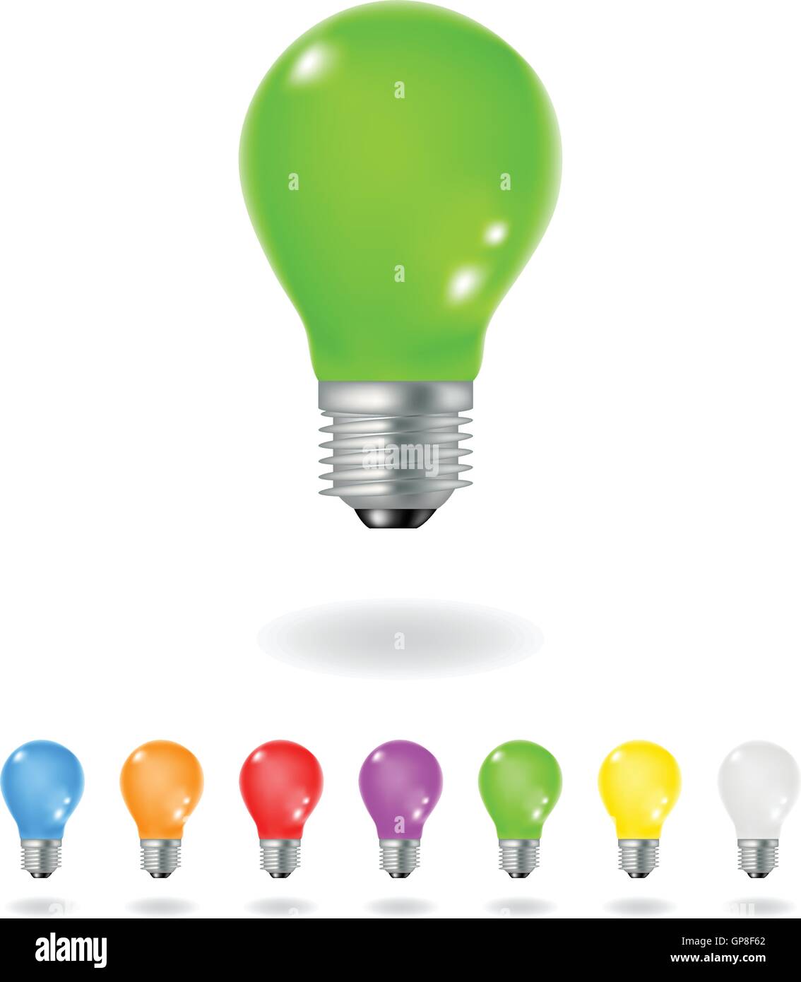 Lightbulb green bulbs Stock Vector Images - Alamy