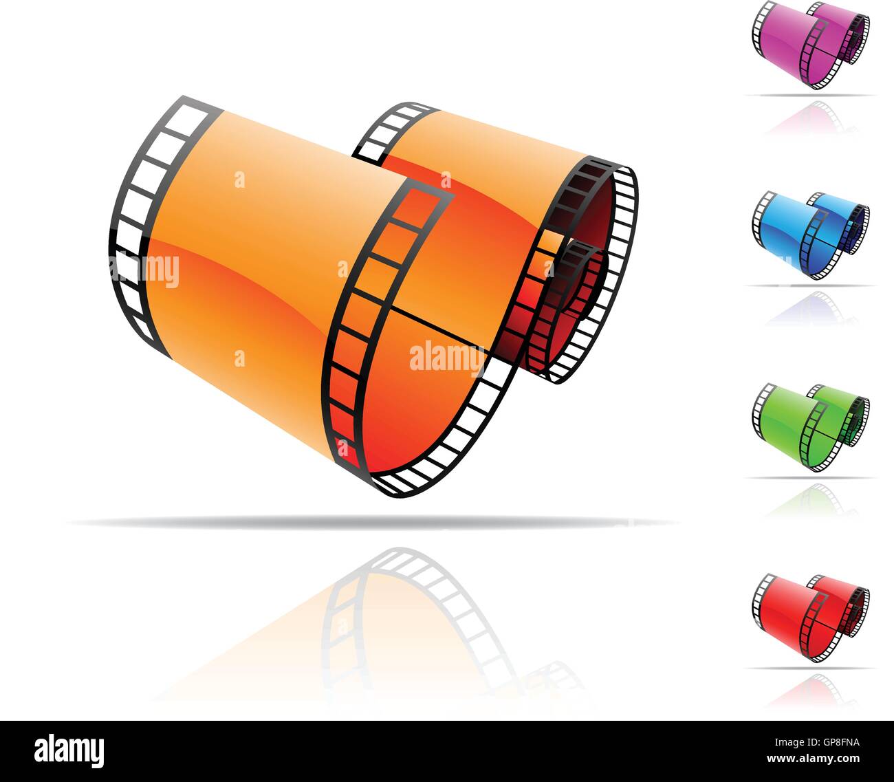 Vintage reels tape on Stock Vector Images - Alamy