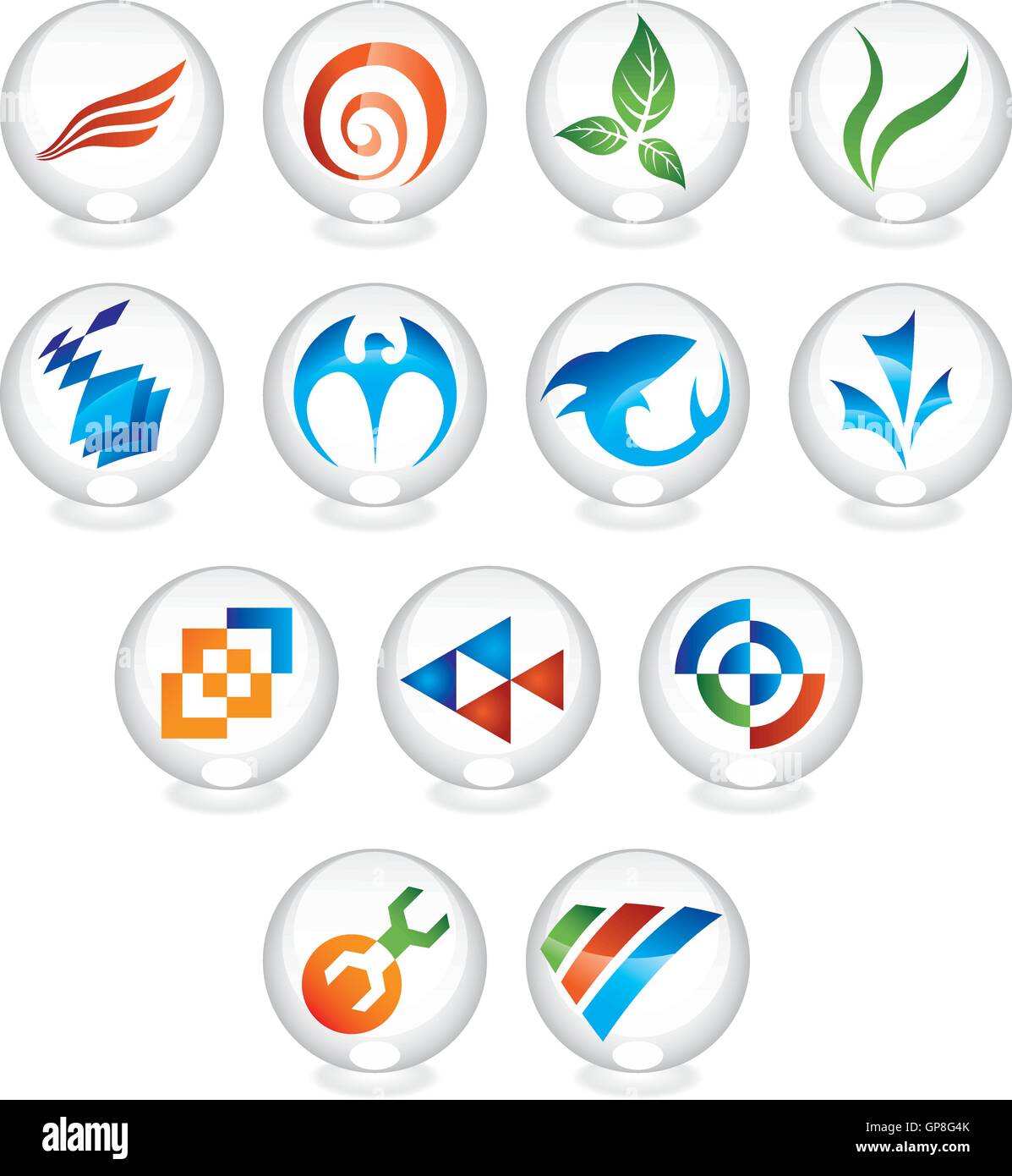 Swirl shiny spheres Stock Vector Images - Alamy