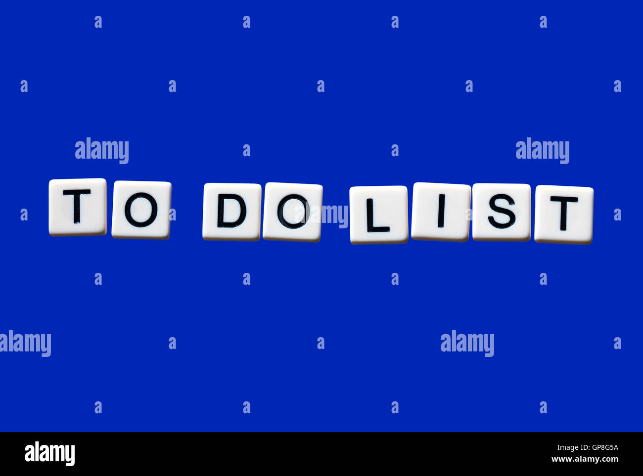 To do List, highlighted on white blocks Stock Photo - Alamy