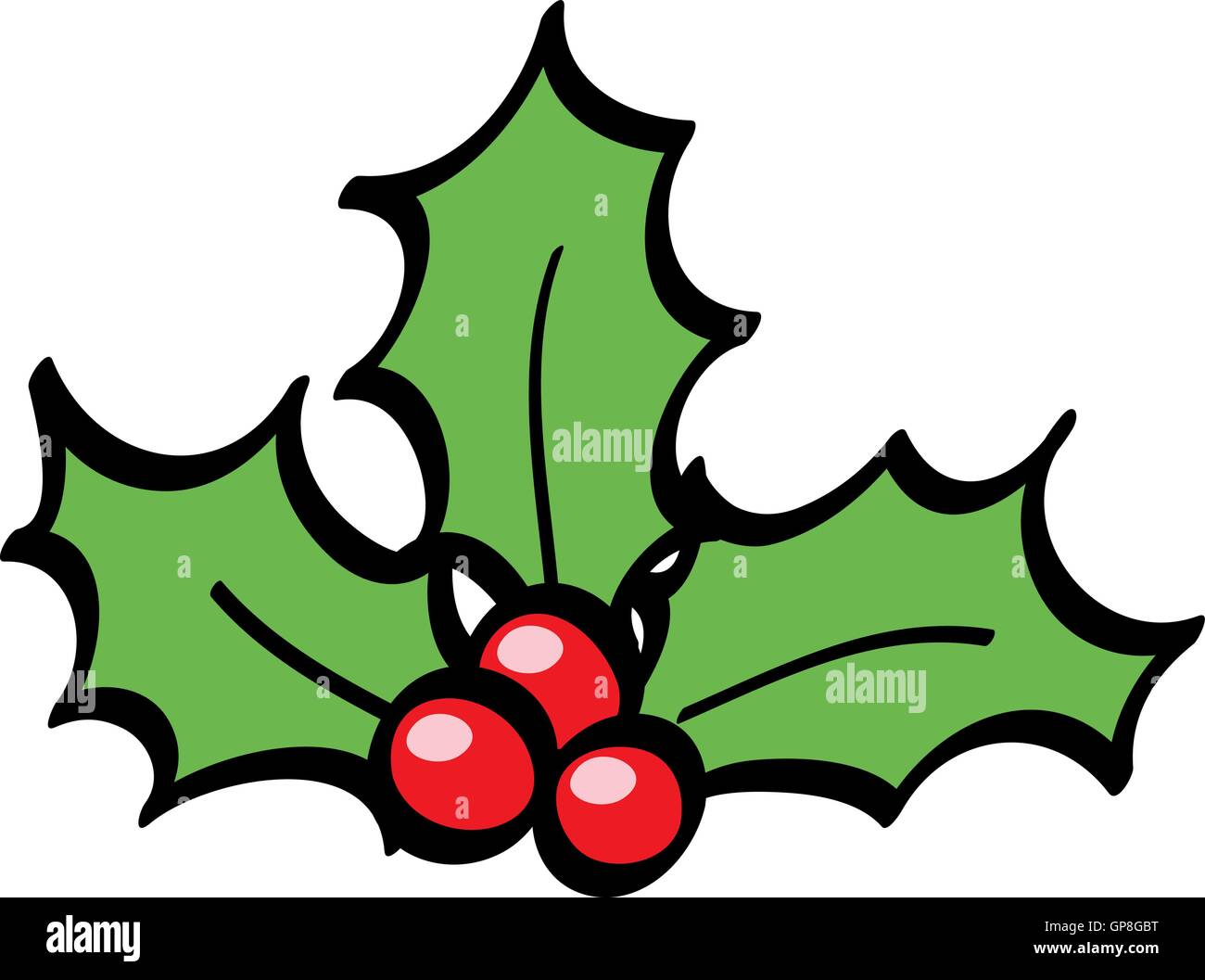 Holly Berries cartoon illustration isolated Stock Vector Image & Art ...