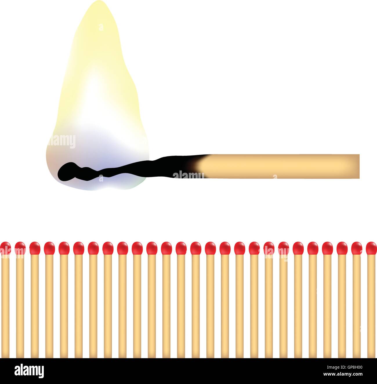 Burning gas flare Stock Vector Images - Alamy