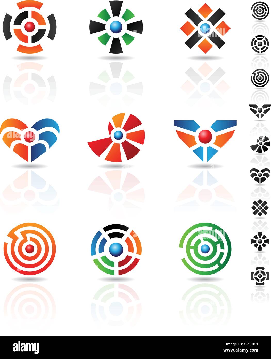 abstract geometrical shapes and graphic design elements Stock Vector ...