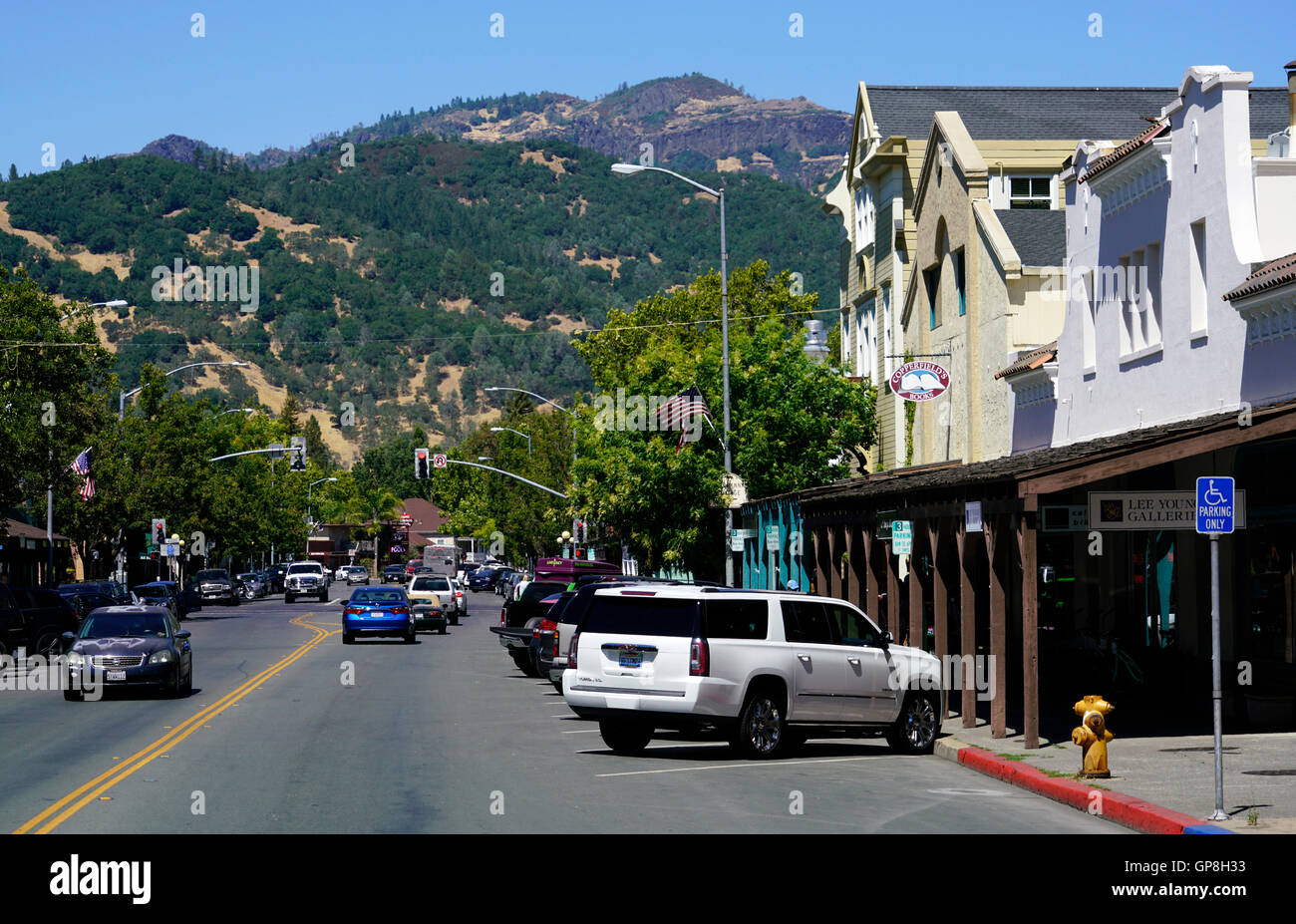 Downtown calistoga california in napa hi-res stock photography and ...