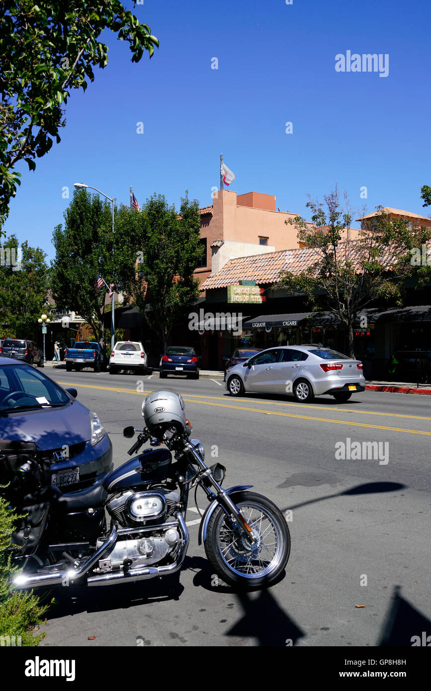 Downtown Calistoga in Napa Valley wine country,California,USA Stock ...