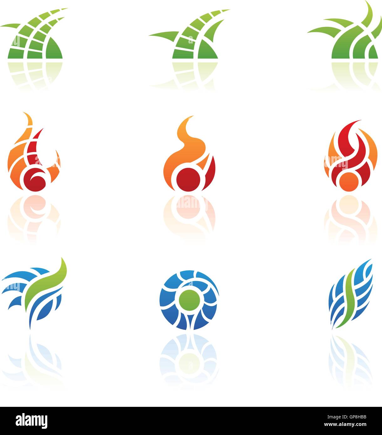 Elements air, earth, water, fire Stock Vector Images - Alamy