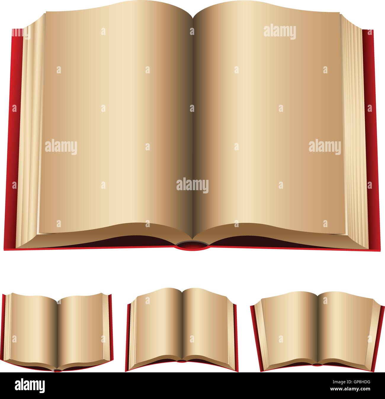 open red books isolated on a white background Stock Vector Image & Art ...