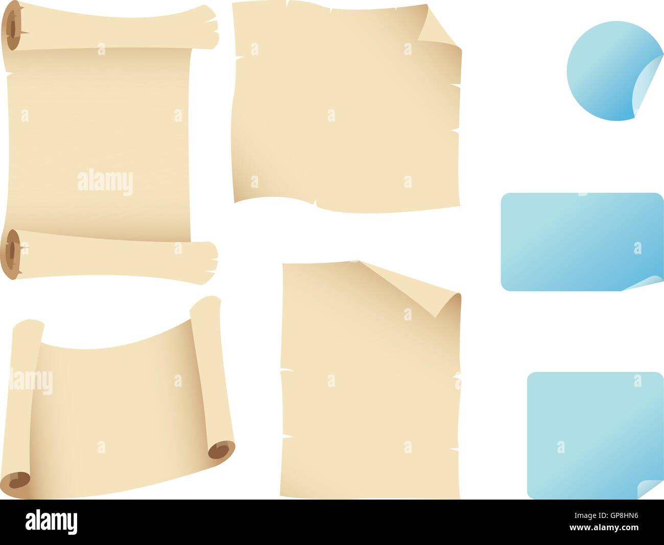 Medieval papyrus scrolls parchment Stock Vector Images - Alamy
