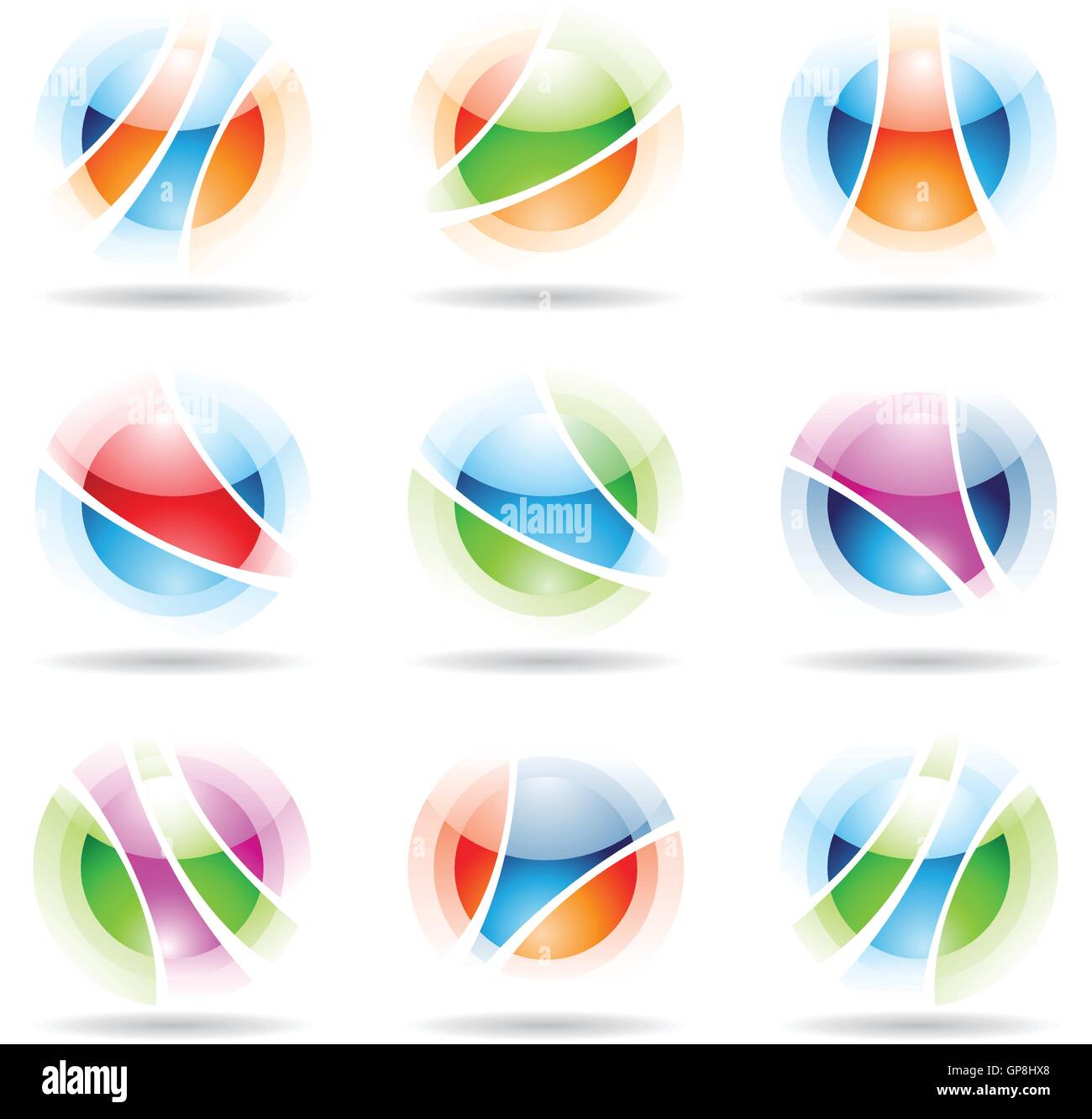 Vector EPS illustration of abstract design elements: vibrant ...