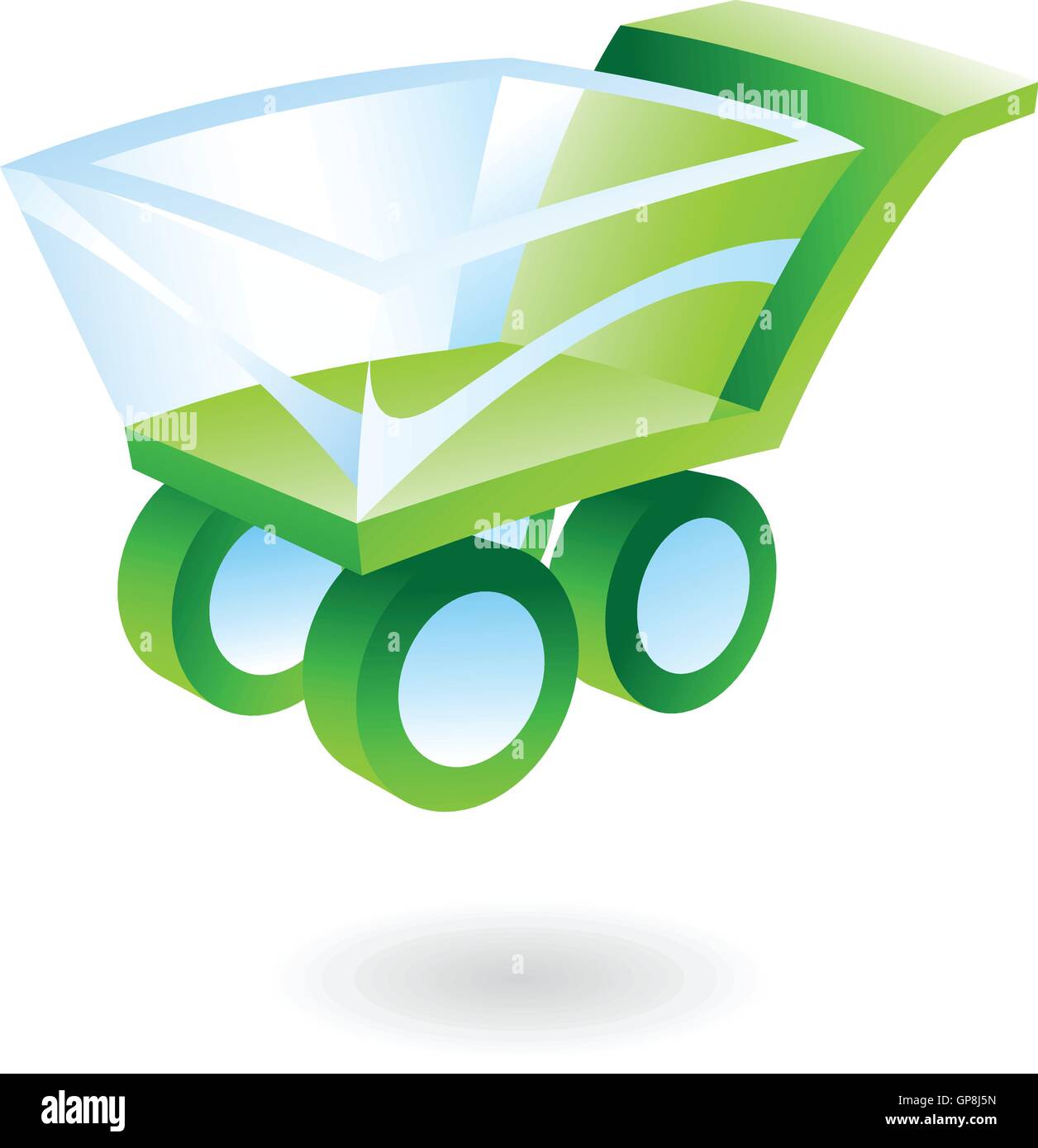 Blue and white cart Stock Vector Images - Alamy