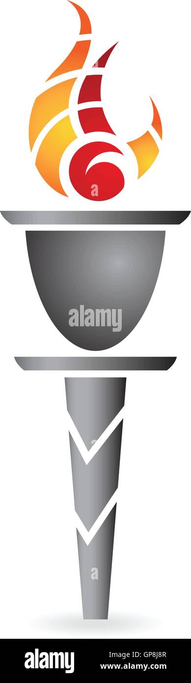 ancient torch isolated on white Stock Vector Image & Art - Alamy