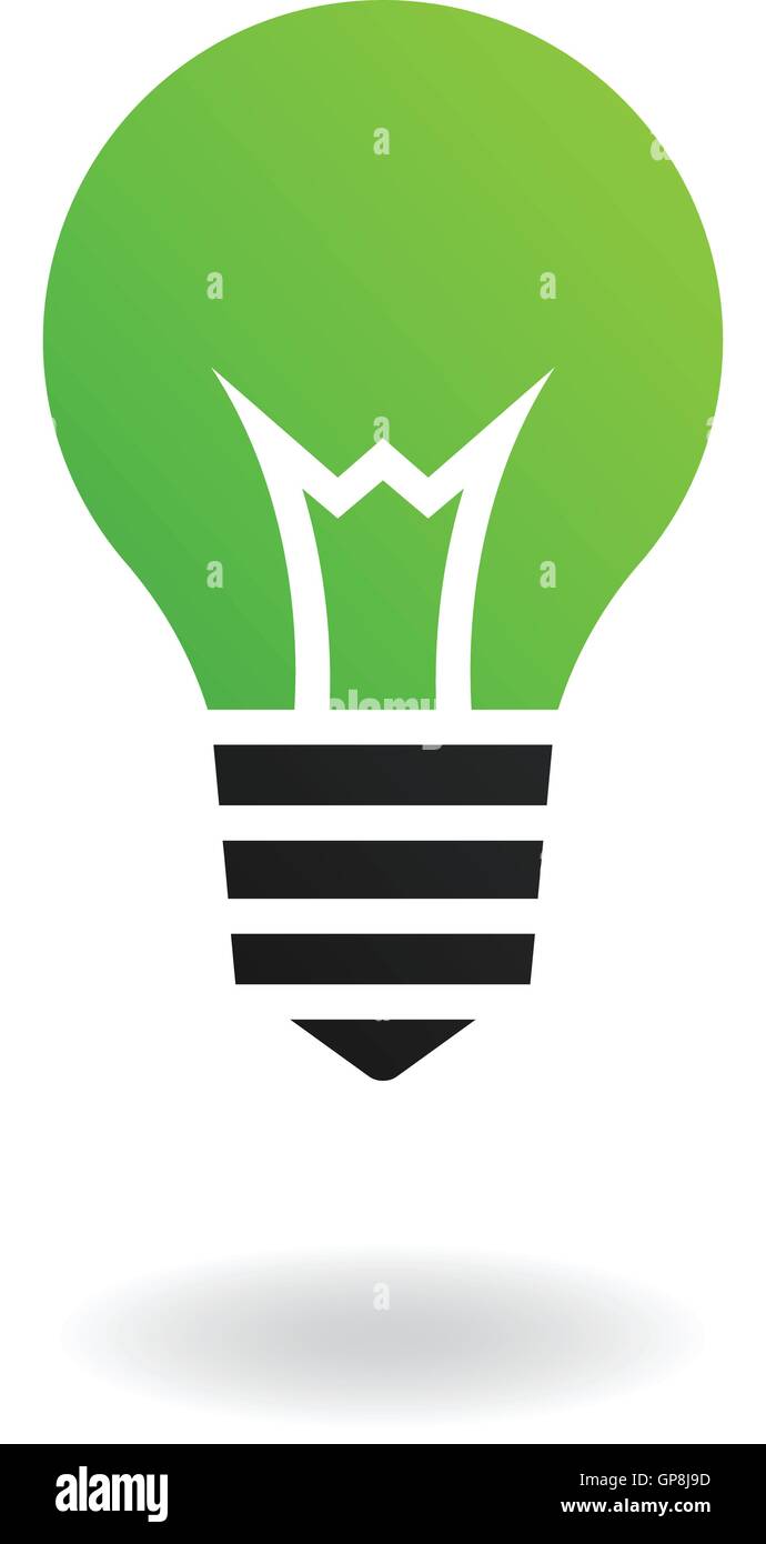 Green bulb isolated on white Stock Vector Image & Art - Alamy