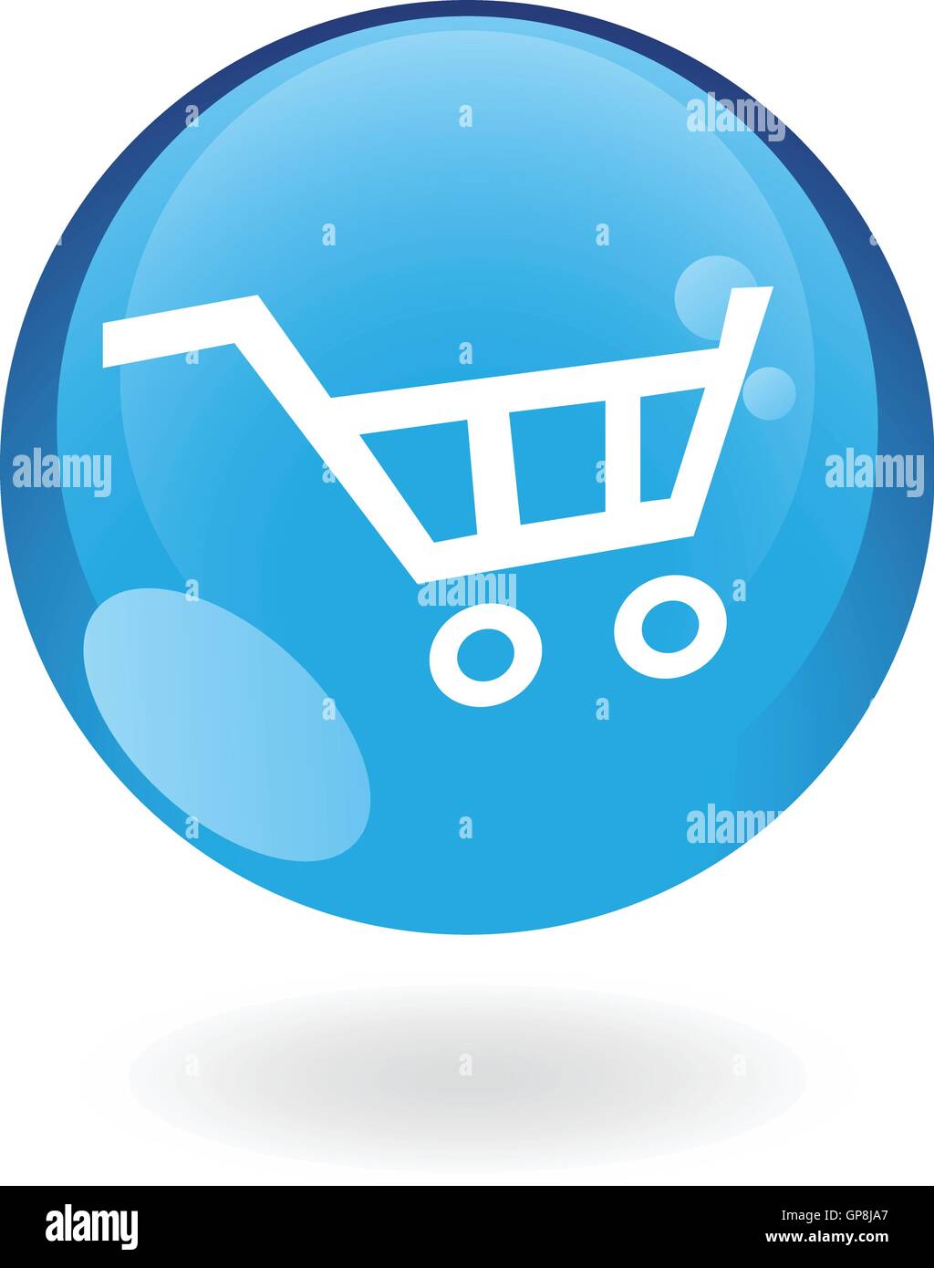 Blue cart isolated on white Stock Vector Image & Art - Alamy