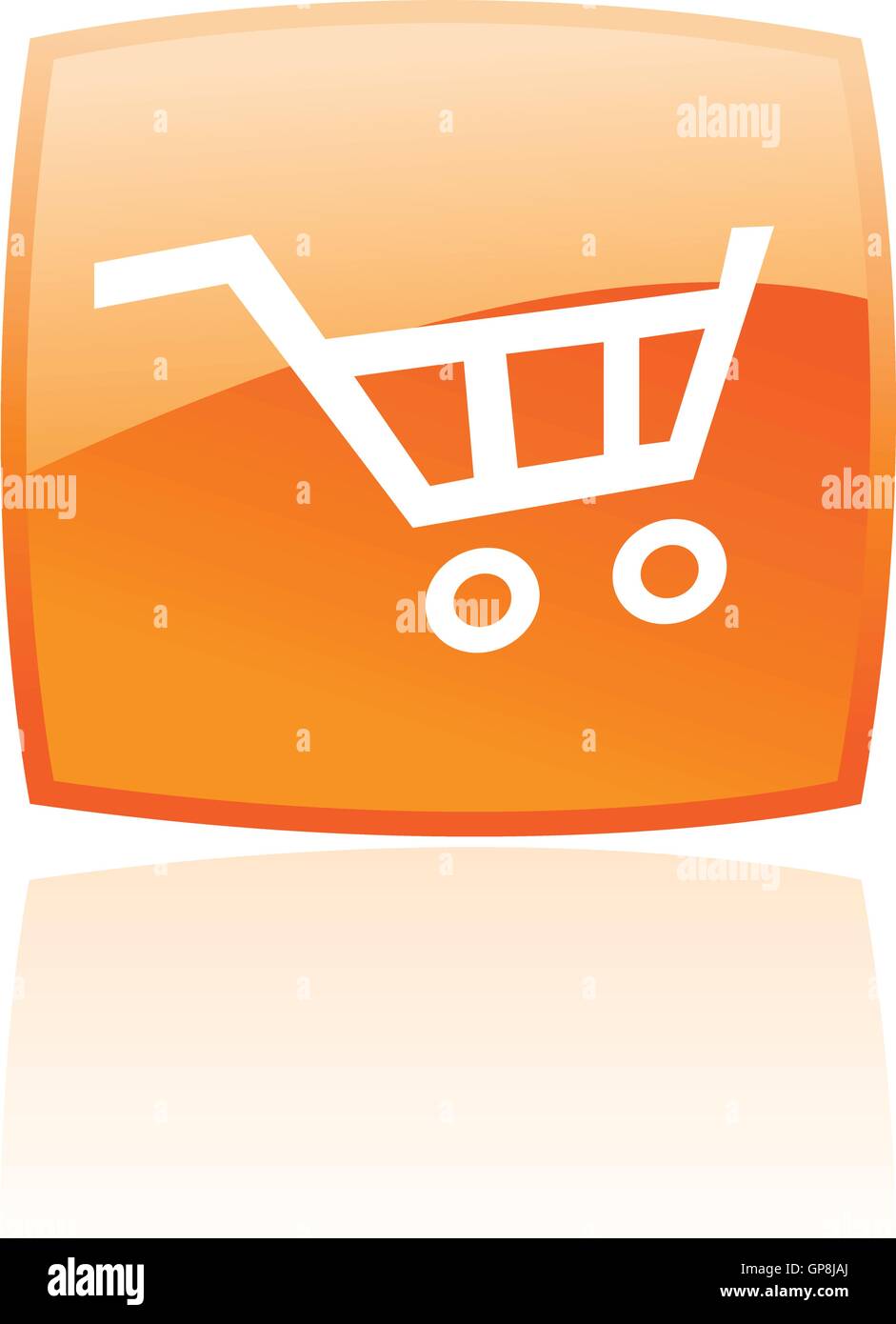 Orange cart isolated on white Stock Vector Image & Art - Alamy