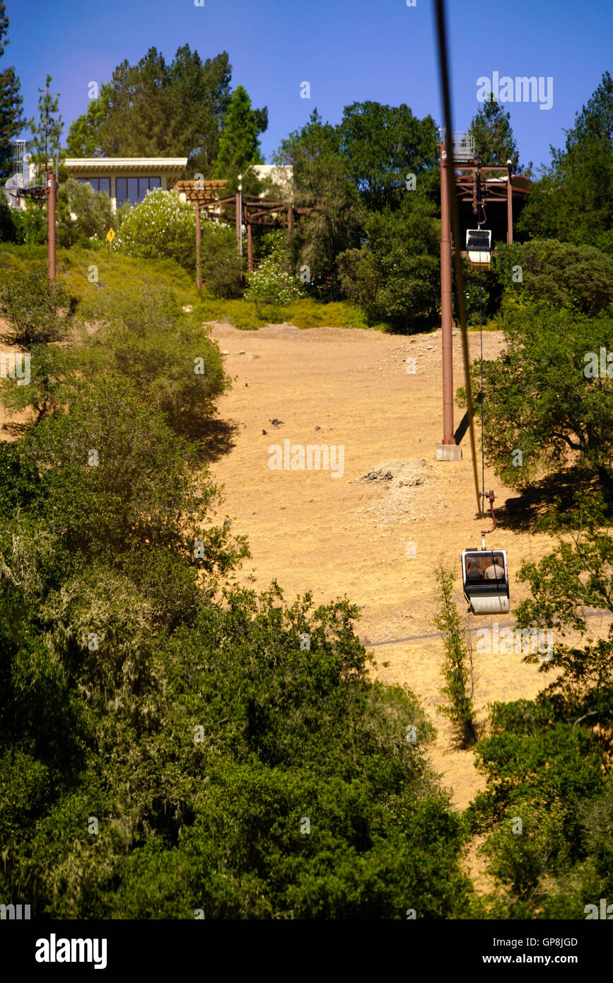 Aerial tramway of Sterling Vineyards winery.Calistoga.California.USA ...