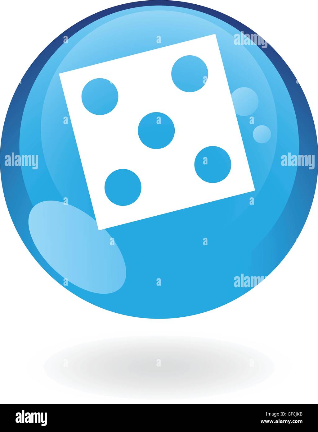 Blue dice isolated on white Stock Vector Image & Art - Alamy