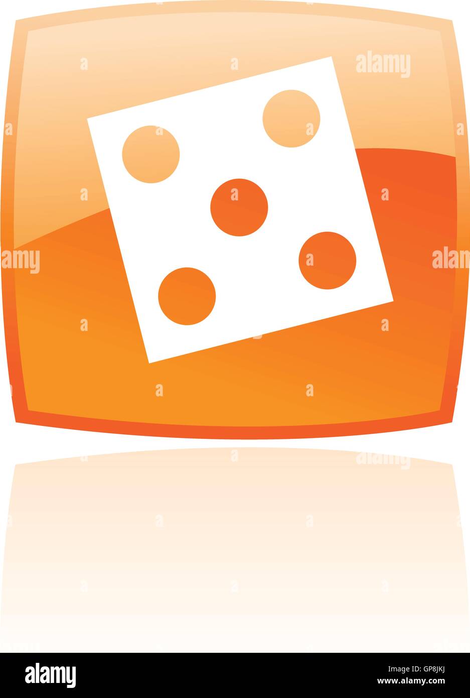 Orange dice isolated on white Stock Vector Image & Art - Alamy
